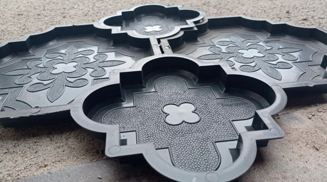 Clover SET 4 Molds. Plastic Mold for Concrete Paving Slabs - Etsy