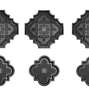 Clover - SET 2 Plastik Mold for Concrete Paving Slabs, Stone Pattern ...
