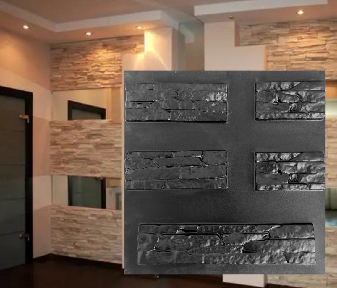 Plastic Mold for Making Decorative Stone Tiles - Bulgarian Slate - DIY ...