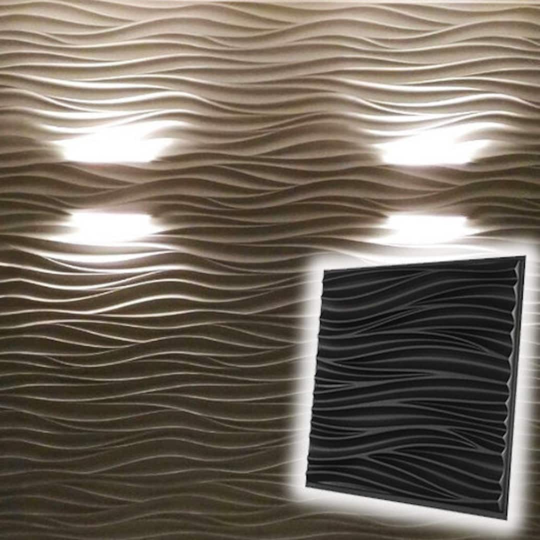 Wave Plastic Mold 3D Panel for Manufacture From Plaster gypsum or ...