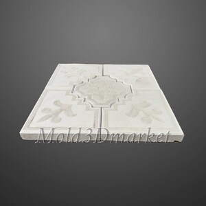 Corner Clover SET Mold for Concrete Paving Slabs, Stone Pattern ...
