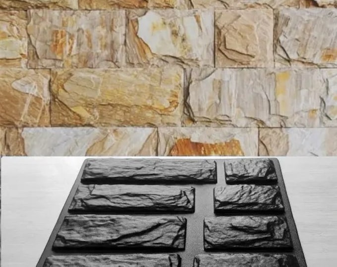 ABS Embossed Plasticard - ROUGH ROCK Wall - Dressed Stones Bricks ...