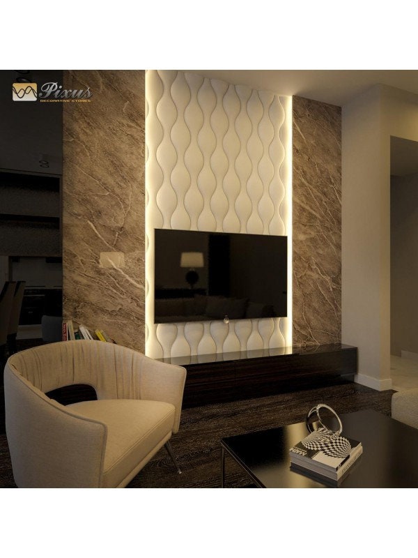 Dew - Plastic Mold for Decorative 3D Wall Panel for Gypsum or Concrete ...