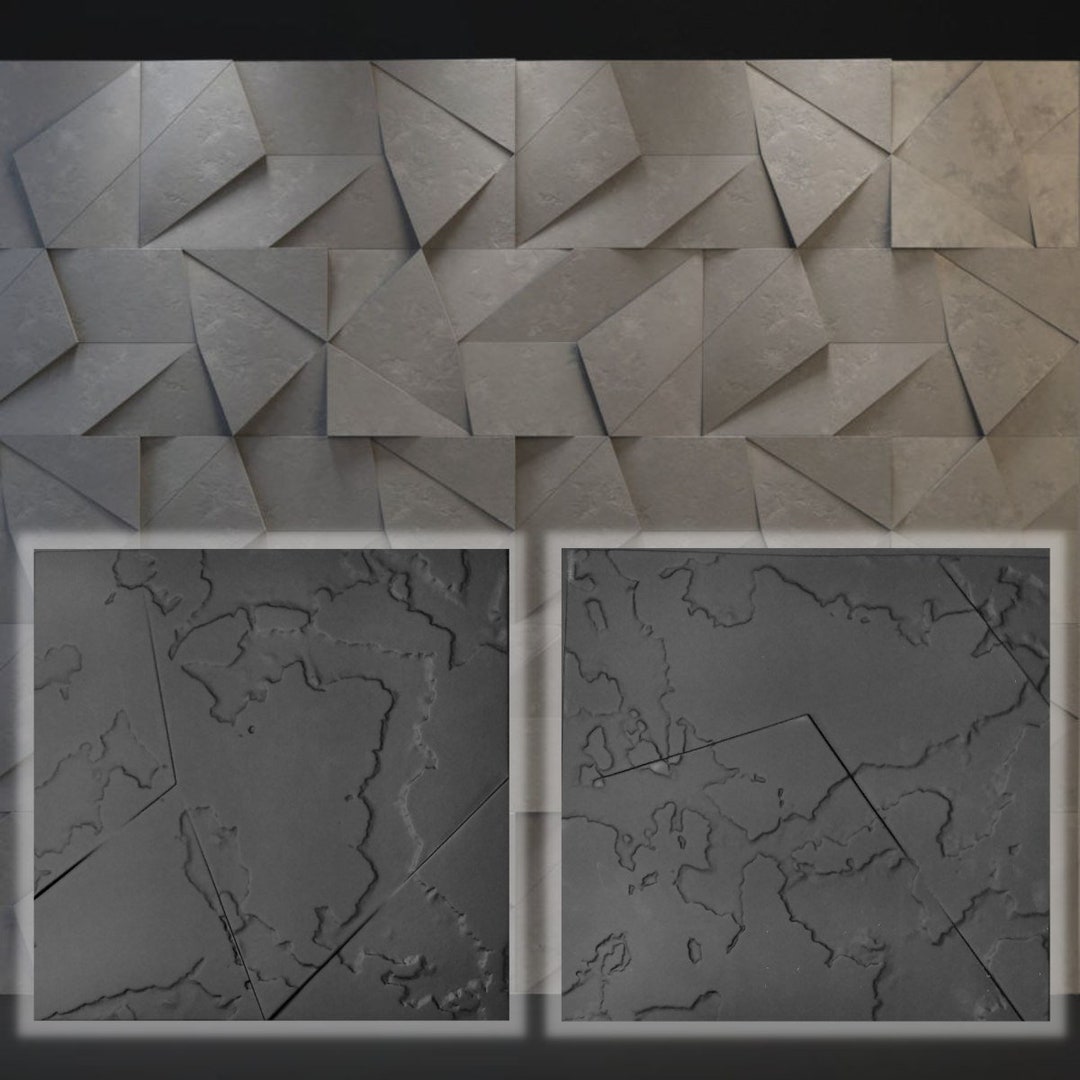 3D Panel Mold for Gypsum, Plaster or Concrete Tile for Decorative Wall ...