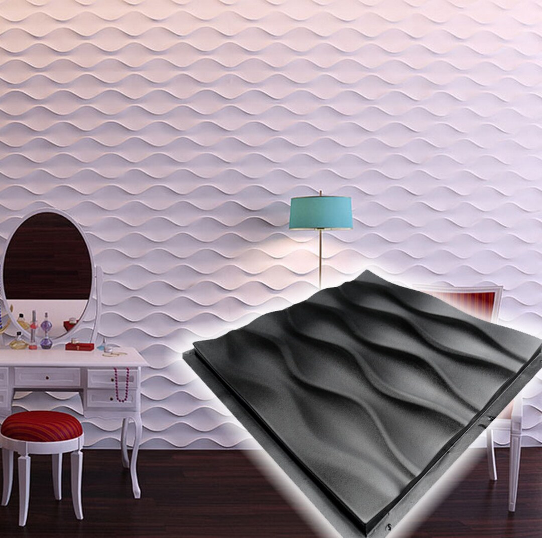 3D Panel Mold for Gypsum, Plaster or Concrete Tile for Decorative Wall Panels, 3D Mold for ...