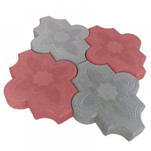 Patterned Clover - Plastic Mold for Concrete Paving Slabs, Concrete ...