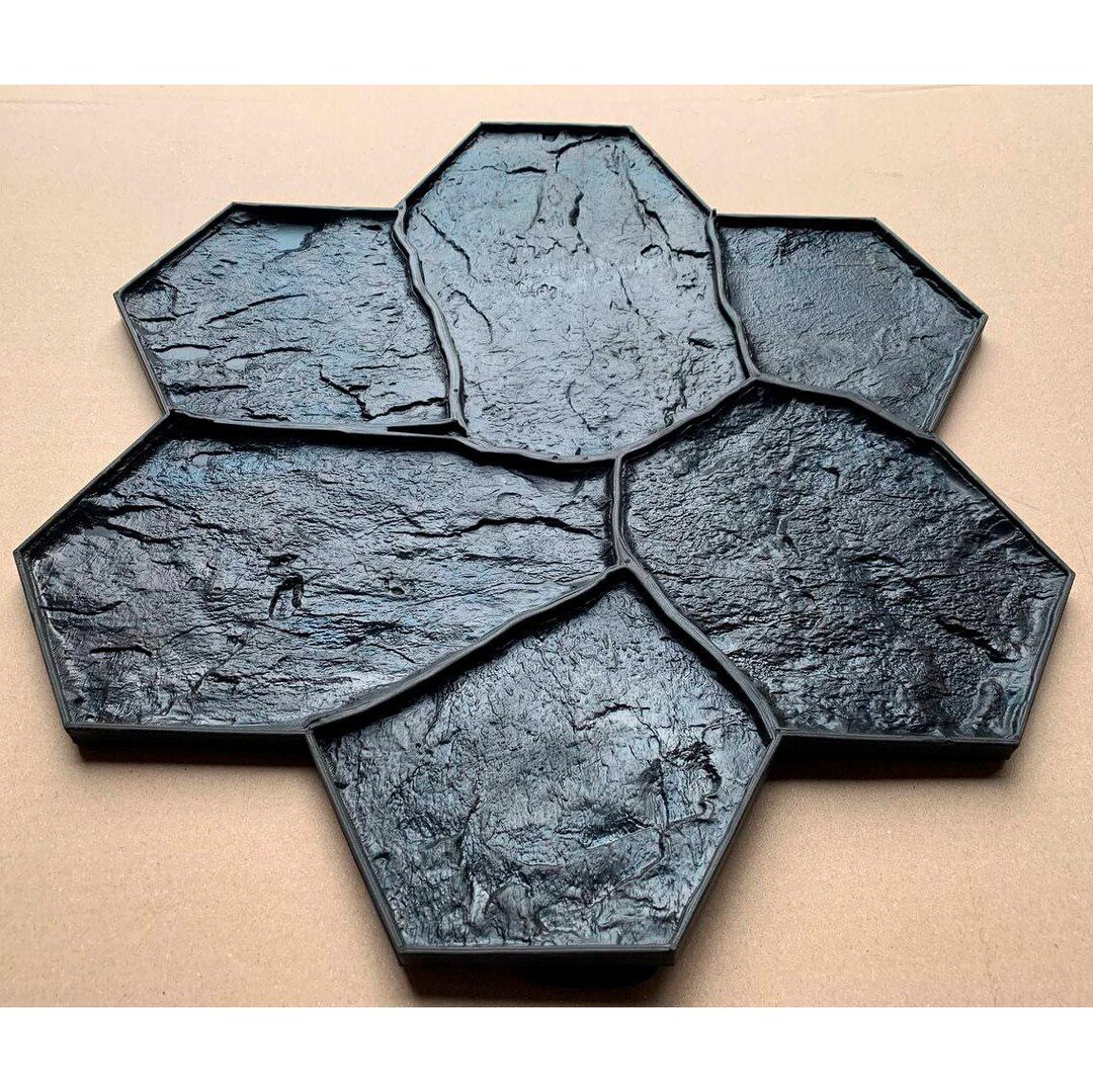 Rubber Stamp for Imprints on Concrete or Plaster "stone Flower ...