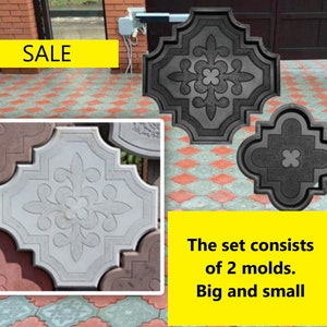 Clover - SET 4 Plastik Mold for Concrete Paving Slabs, Stone Pattern ...