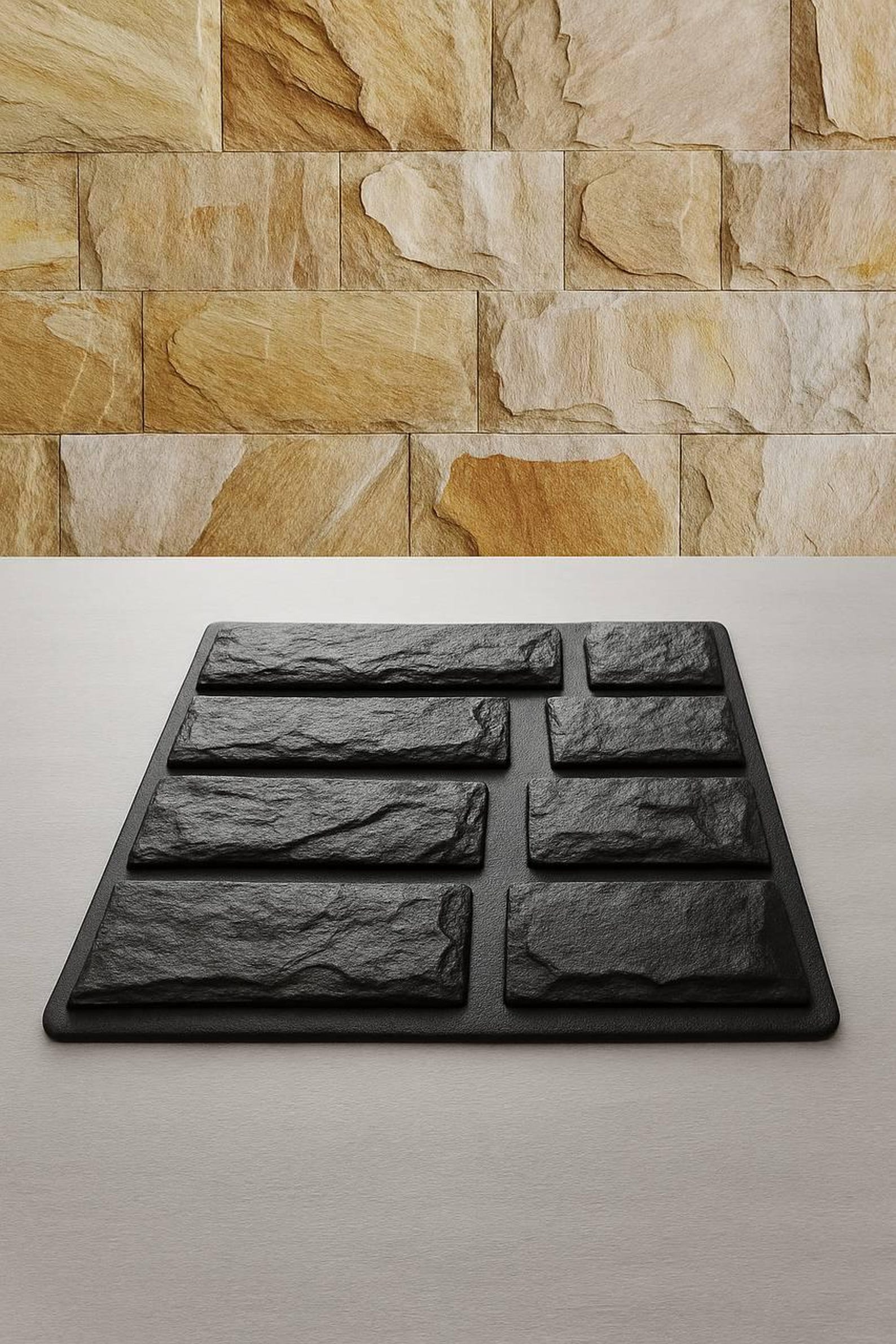 Plastic Mold for Making Decorative Stone Tiles - Bulgarian Slate - DIY ...