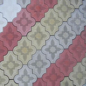 Patterned Clover - Plastic Mold for Concrete Paving Slabs, Concrete ...