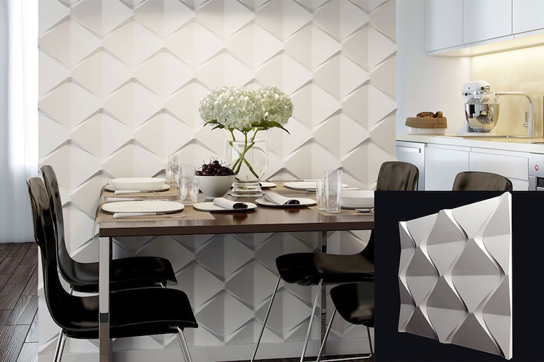 Pyramids - Plastic Mold for Decorative 3D Wall Panel for Gypsum or ...