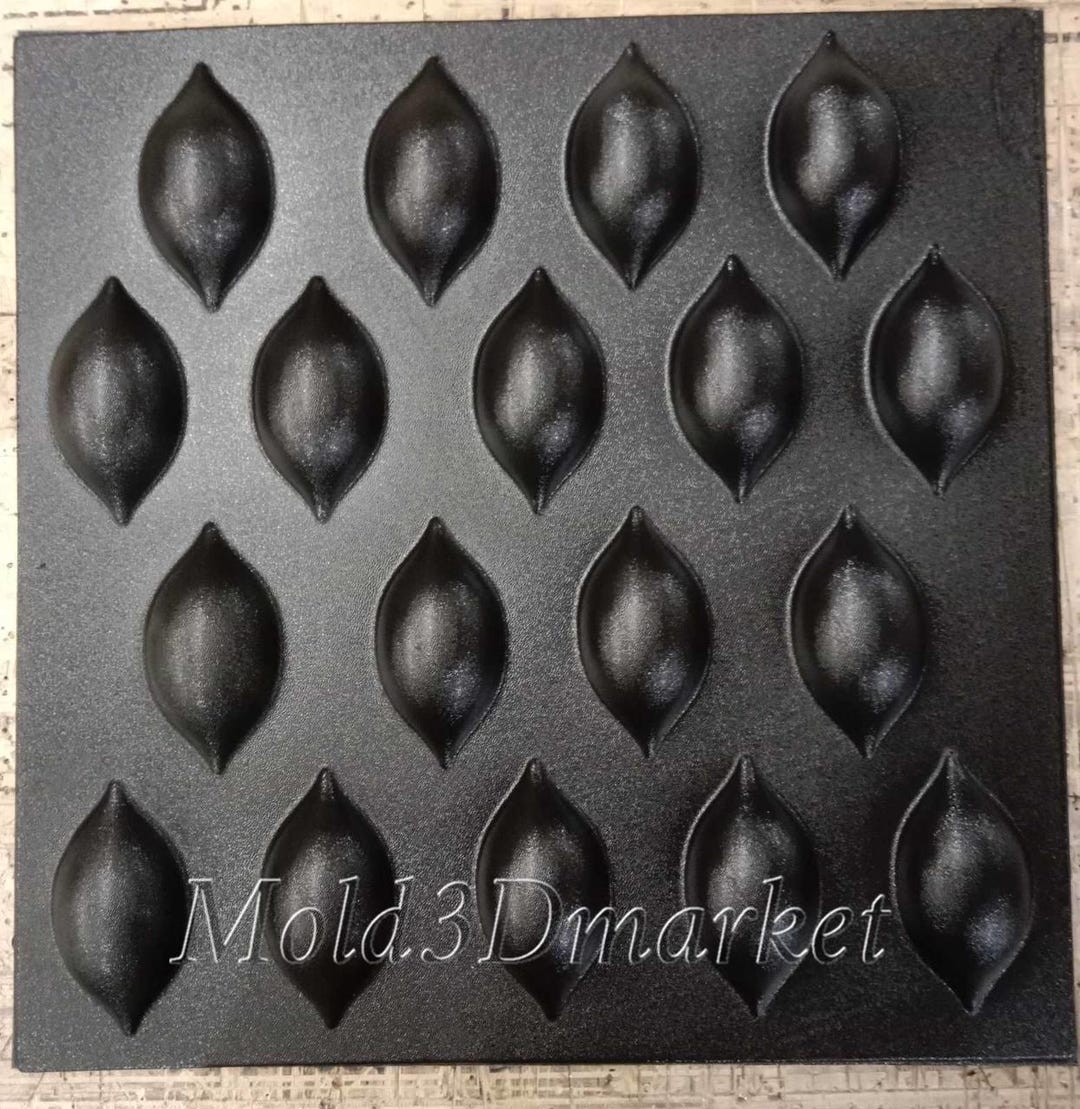Lentils L - Plastic Mold for Decorative 3D Wall Panel for Gypsum or ...