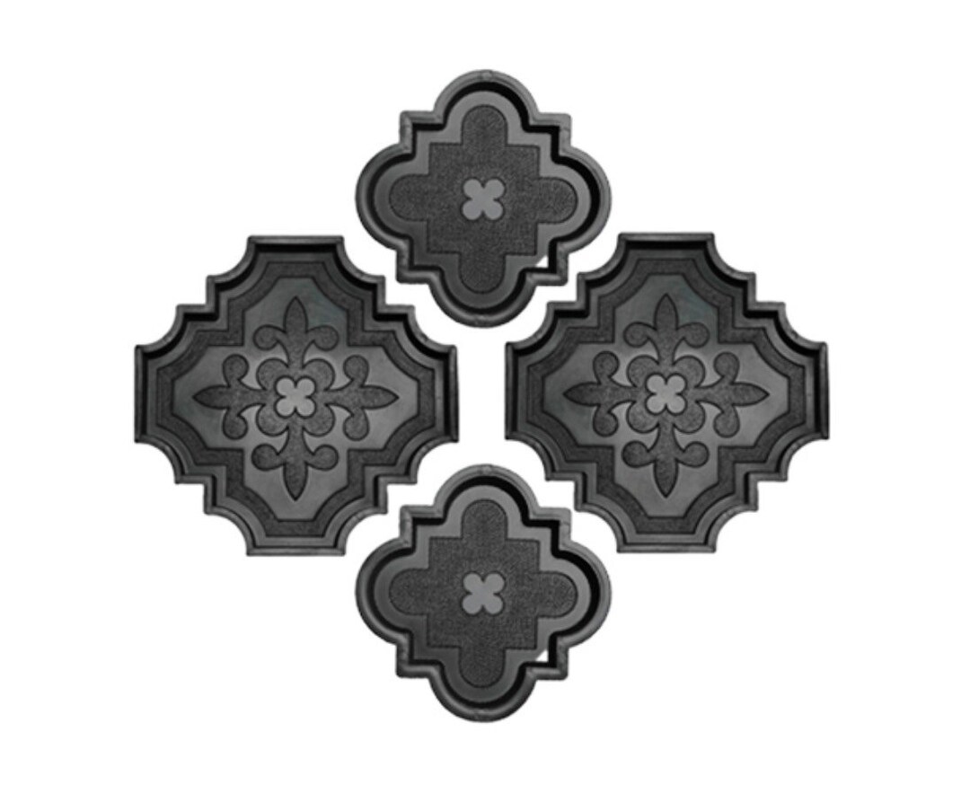 Clover - SET 4 Plastik Mold for Concrete Paving Slabs, Stone Pattern ...