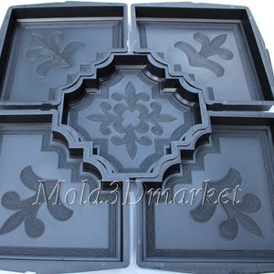 Corner Clover SET - Mold for Concrete Paving Slabs, Stone Pattern ...