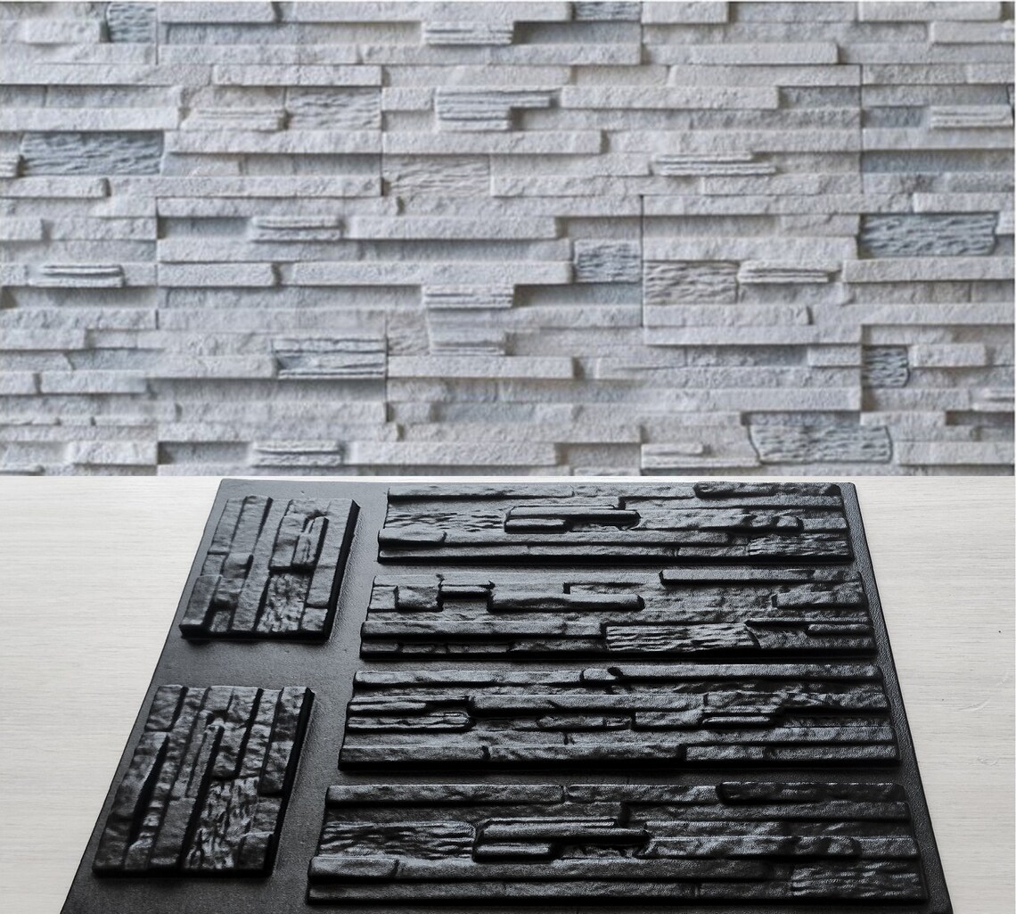 Plastic Mold for Making Decorative Stone Tiles - Bulgarian Slate - DIY ...