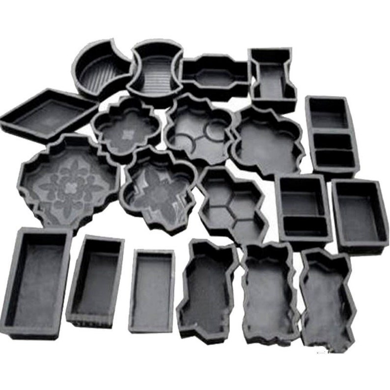 DIY Plastic Molds – Concrete Paving Slabs for Garden Paths and Stepping ...