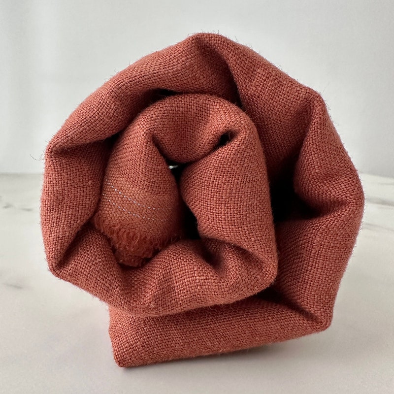 Orange Linen Fabric - Etsy