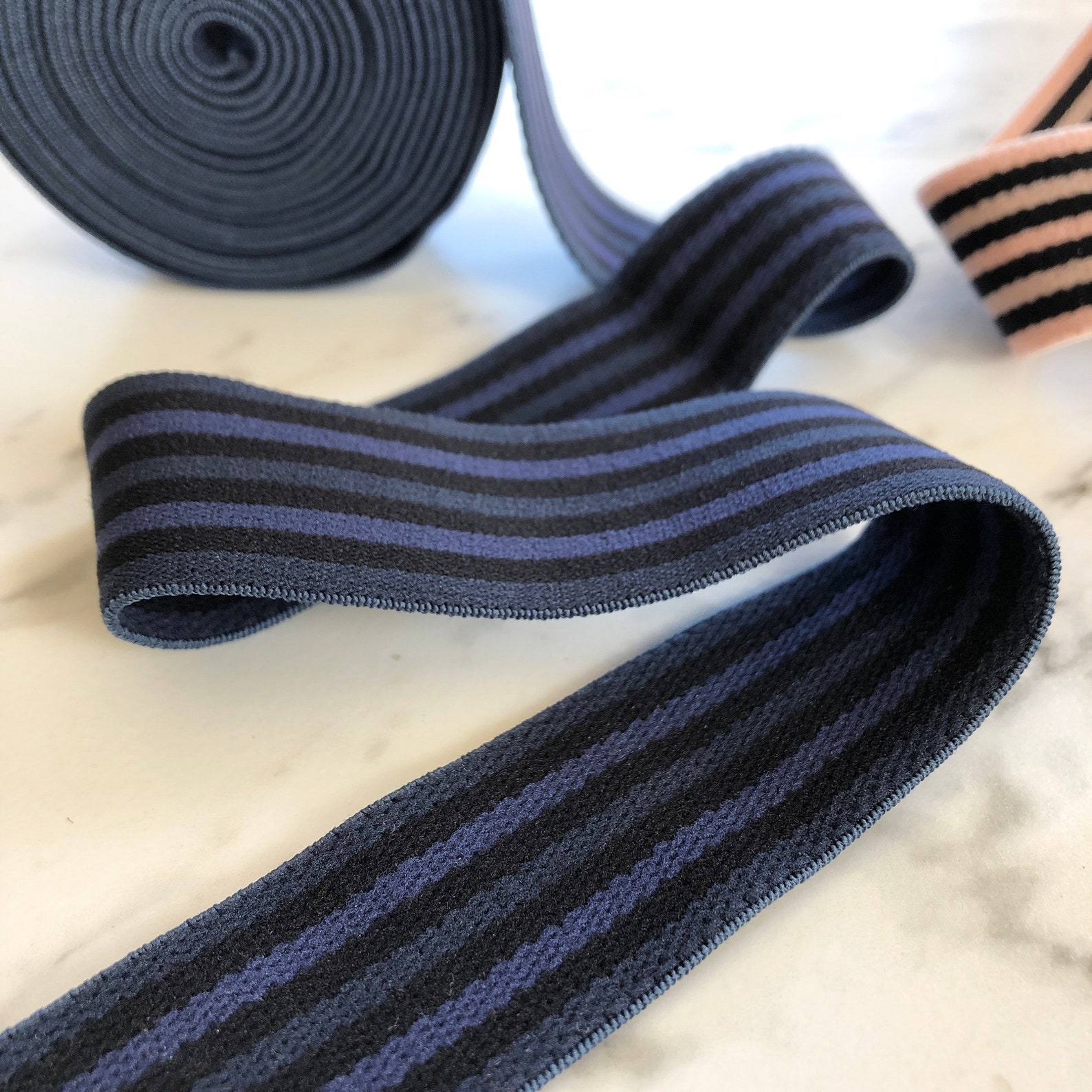 Wide Brushed Elastic 1 1/8" Trim Stretch Soft Tape Stripe Sewing Trims ...