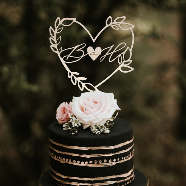 Heart Cake Topper - Etsy