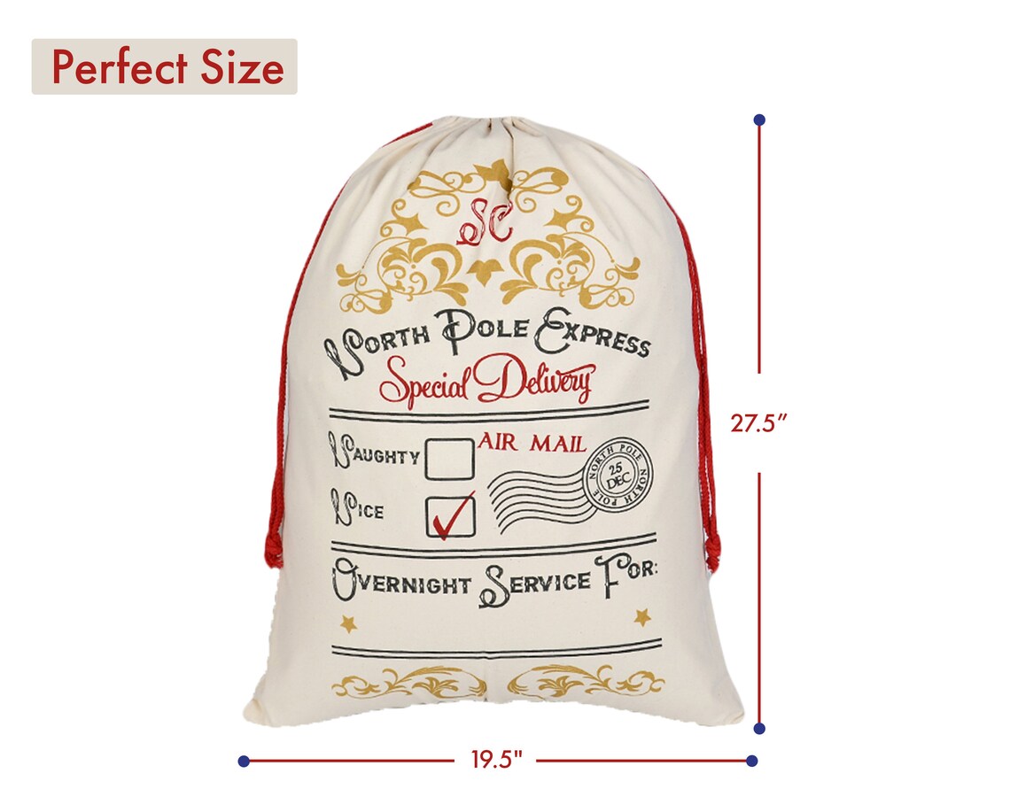 Personalised Santa Sacks Stockings for Christmas Kids Gift | Etsy