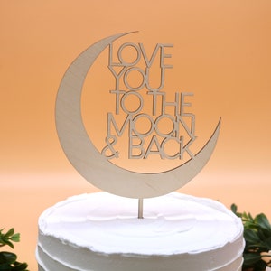 Moon Cake Topper / Rustic Wedding Cake Topper / Custom Mr Mrs Cake ...