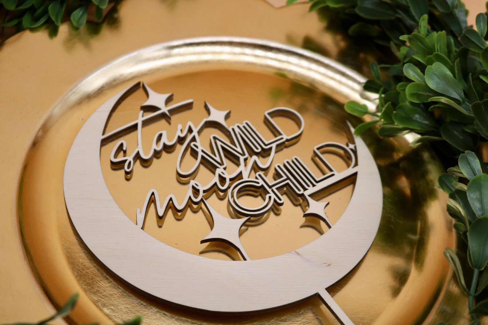 Moon and Star Baby Shower Cake Topper Baby Name Cake Topper - Etsy