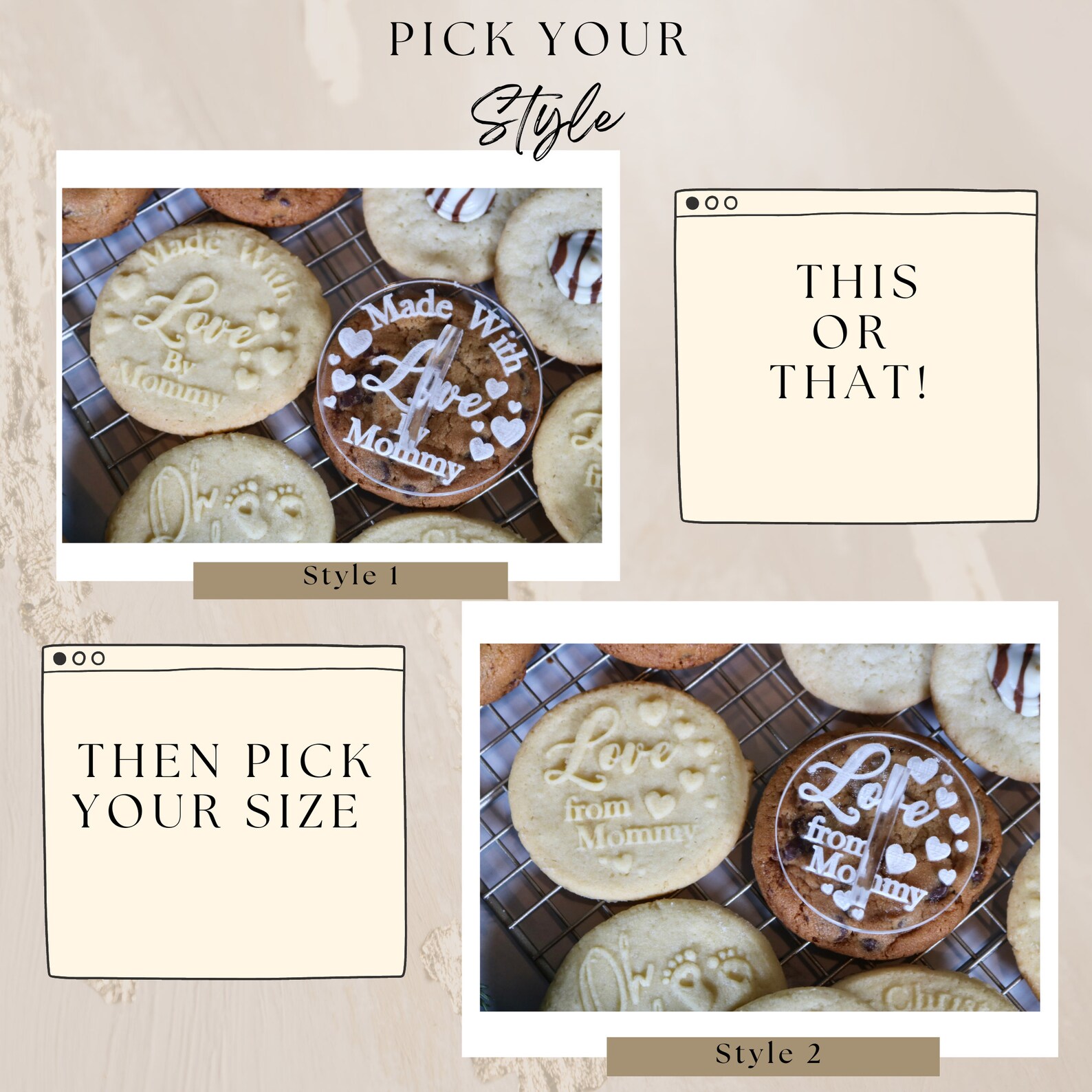 Personalized Cookie Stamp Christmas Cookie Stamp Custom - Etsy