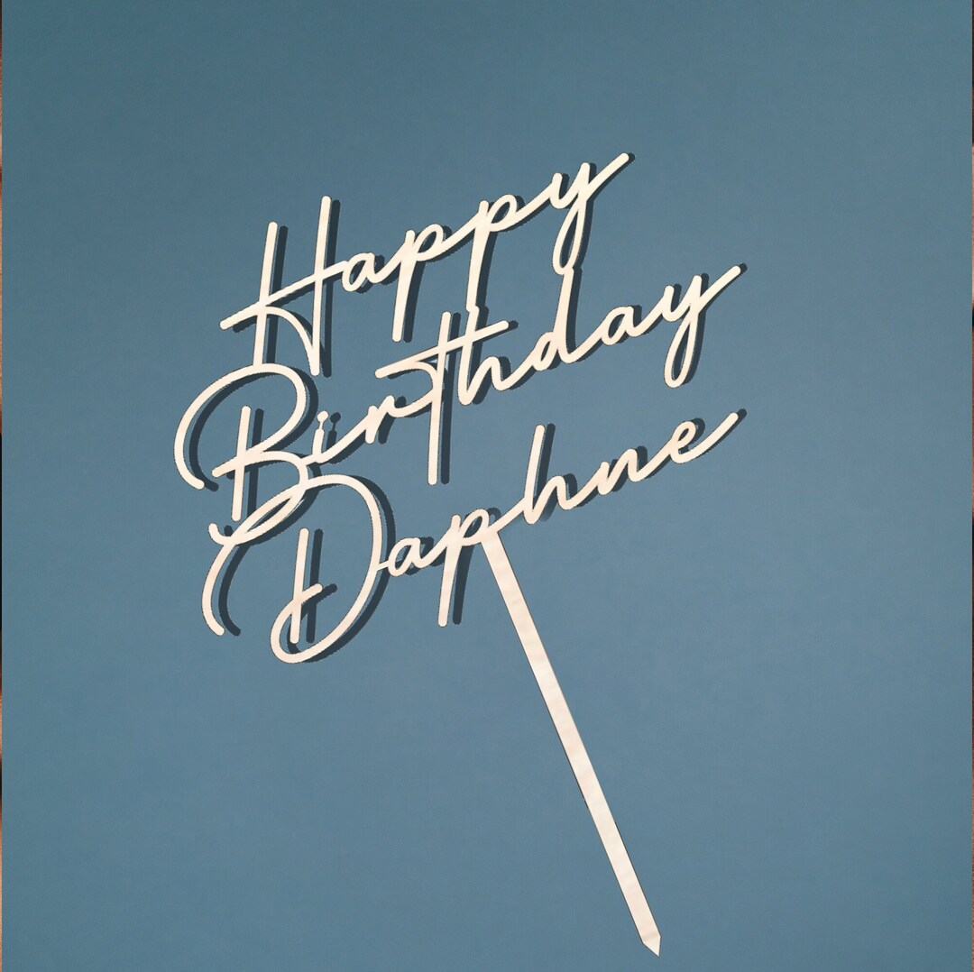 Birthday Cake Topper / Custom Name Cake Topper / Personalized Birthday ...