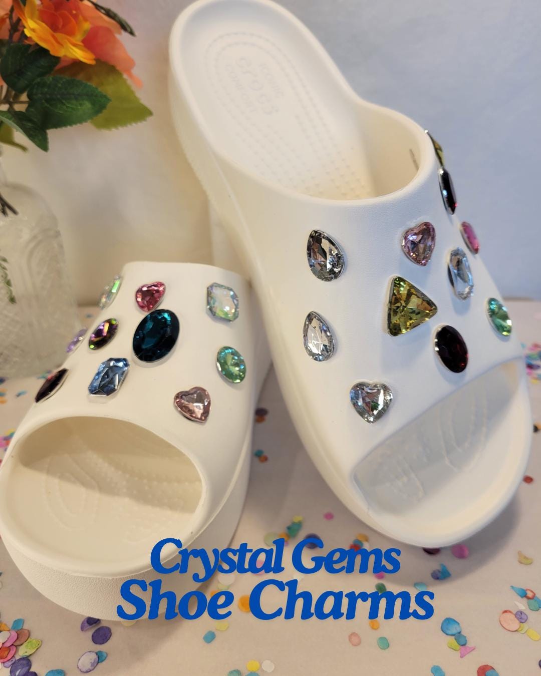Crystal Gem Croc Shoe Charms / Shoe Charms / Croc Jibbitz / Shoe ...