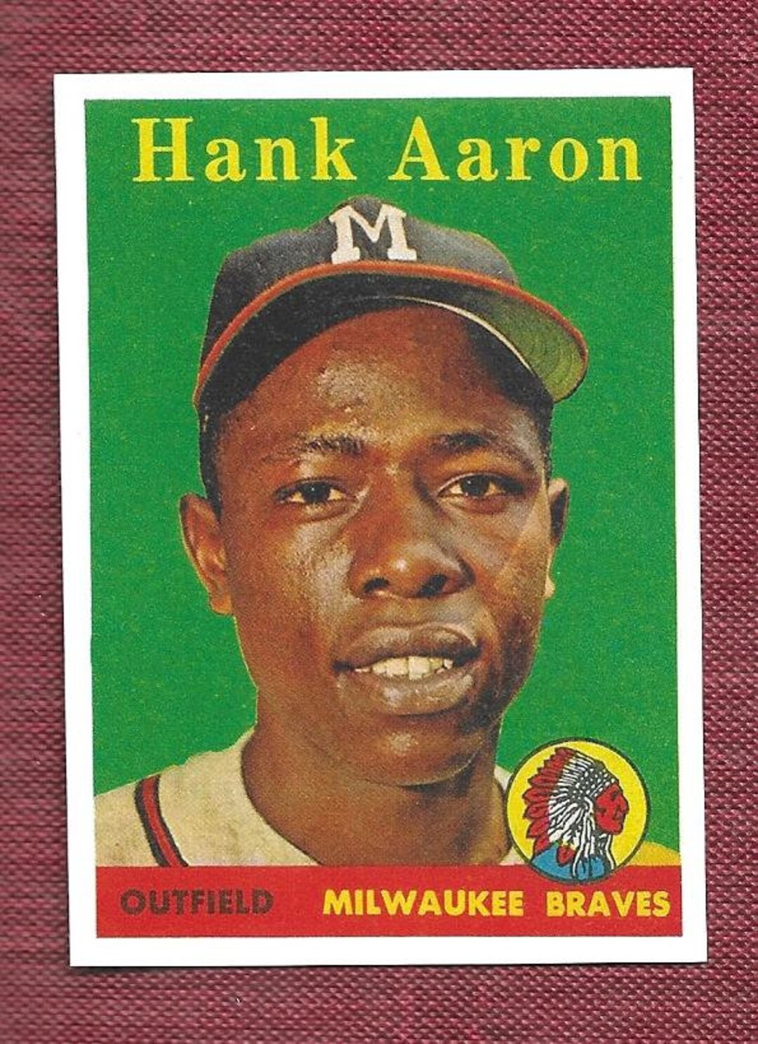 1958 Hank Aaron 30 NOVELTY Reprint FREE SHIPPING - Etsy