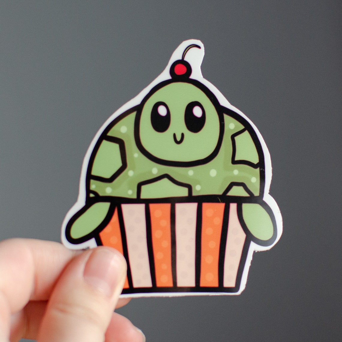 Turtle Cupcake Sticker Laptop Stickers Vinyl Decal - Etsy