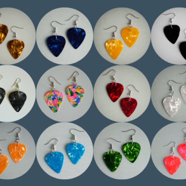 Guitar Pick Earrings - Etsy