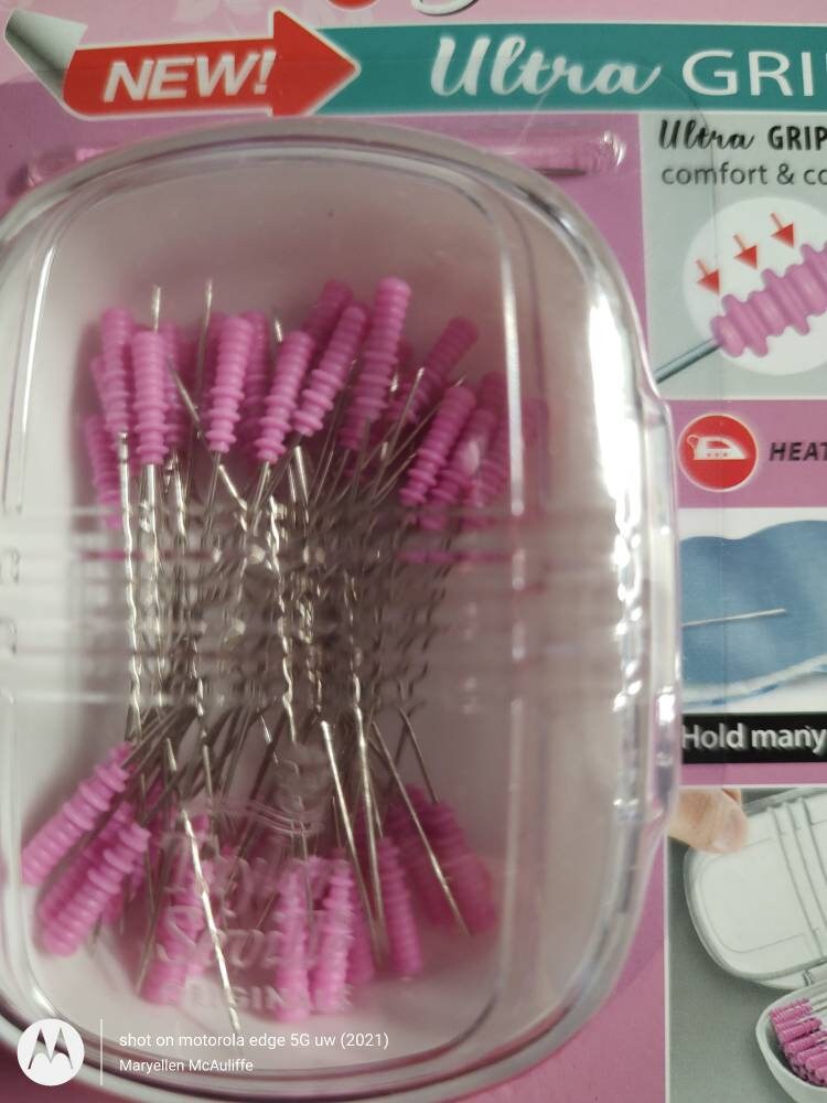 Taylor Seville Magic Pins Pink Extra Long Heat Resistant Comfort Grip ...