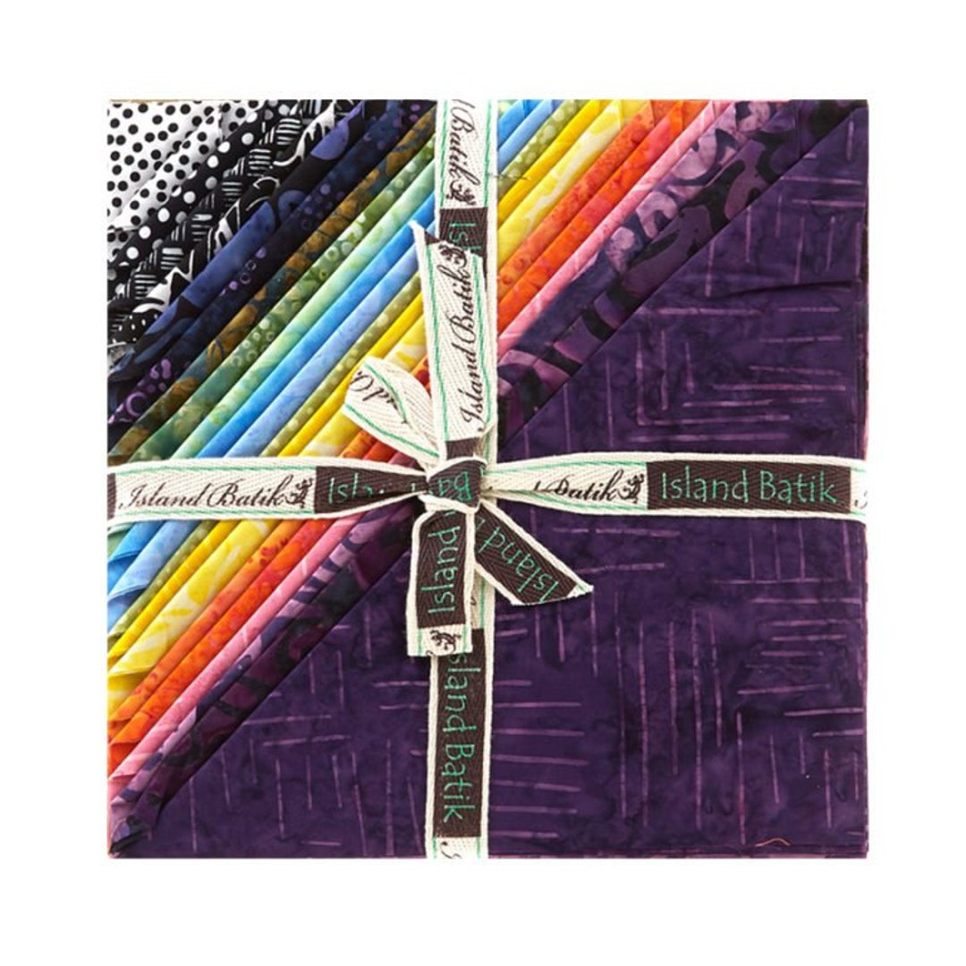 Island Batik Bliss 10 in Stack Squares Layer Cake Quilt Cotton Fabric ...