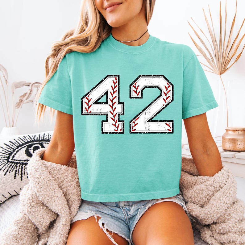Custom Baseball Number Crop Top - Personalized Varsity Player Number ...