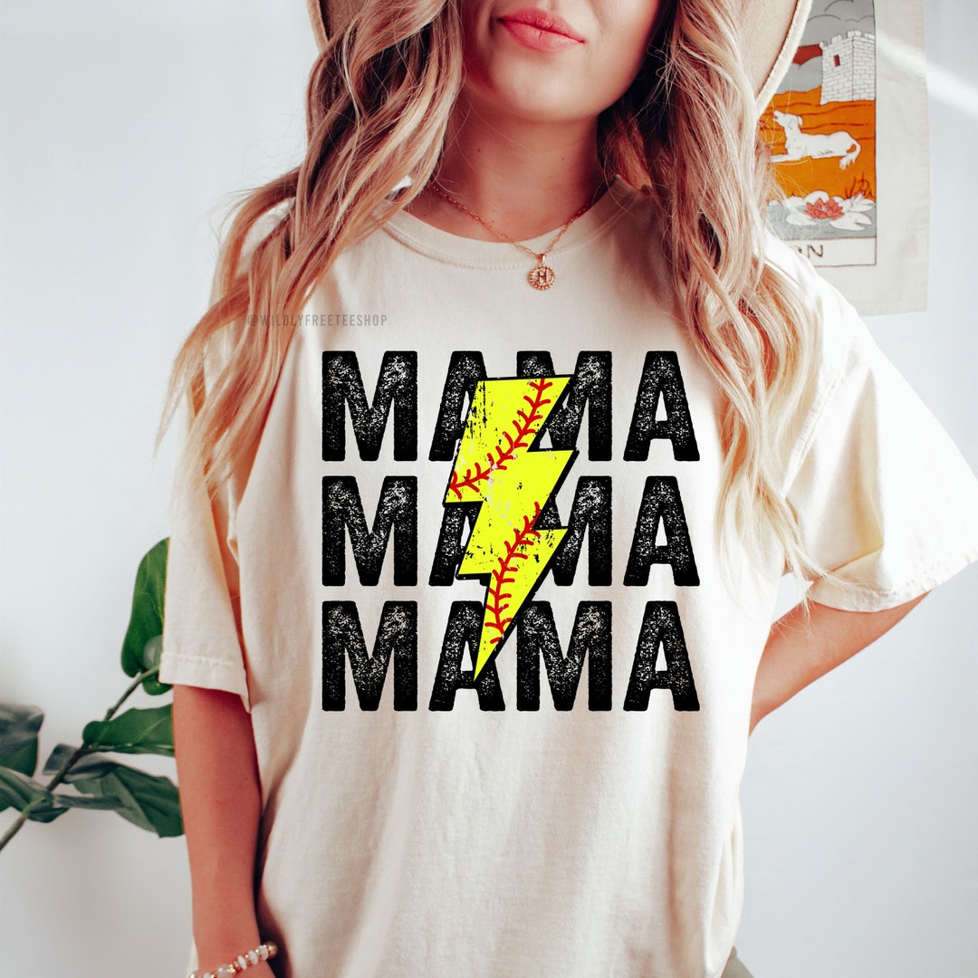Softball Mama T-shirt, Softball Mom Shirt, Softball Game Shirt ...