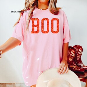 Comfort Colors® Glitter Boo Halloween Shirt, Womens Halloween Shirts ...