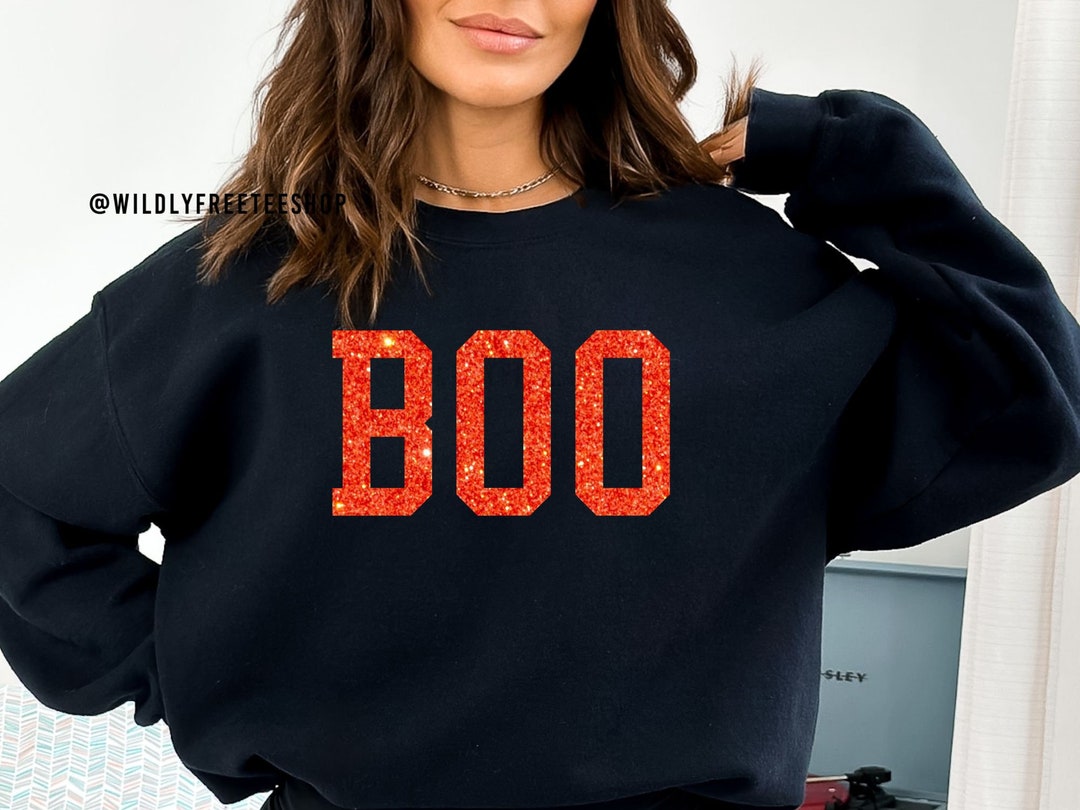 Halloween Sweatshirt, Glitter Boo Sweatshirt, Womens Boo Shirt ...