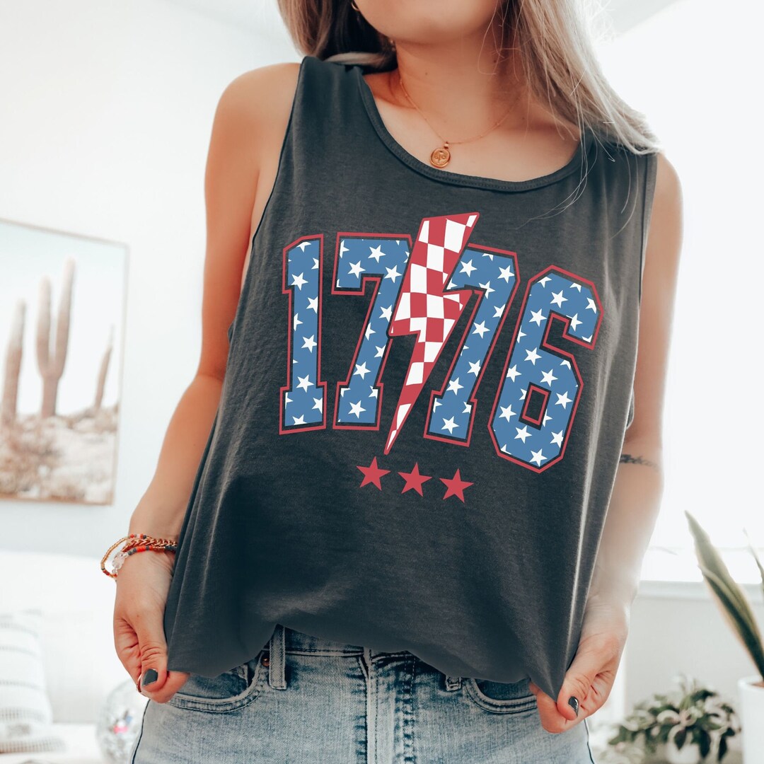 July 4th Tank Top, 1776 Tank Top, America Tank Top, Patriotic Shirts ...