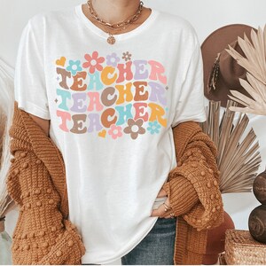 Retro Teacher Shirt, Groovy Teacher Shirt, Back to School, Best Teacher ...
