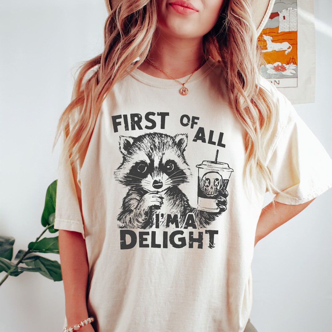 Funny Raccoon Comfort Colors® Shirt: Sarcastic Animal Graphic Tee - Etsy