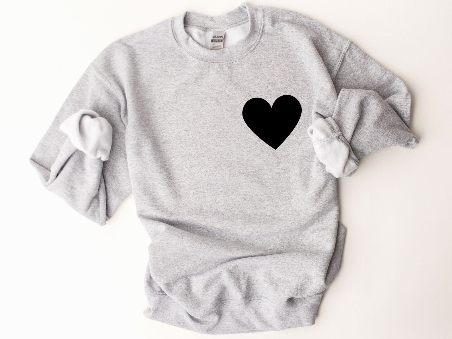 Womens Heart Shirt Black Heart Sweatshirt Heart Pullover - Etsy
