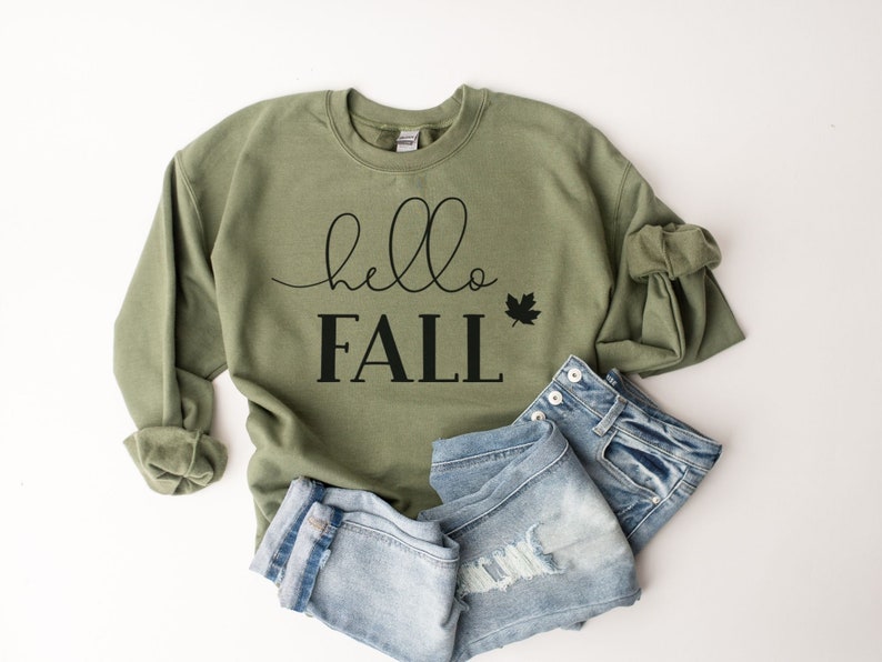 Hello Fall Sweatshirt Cute Fall Shirts Women Hello Fall - Etsy
