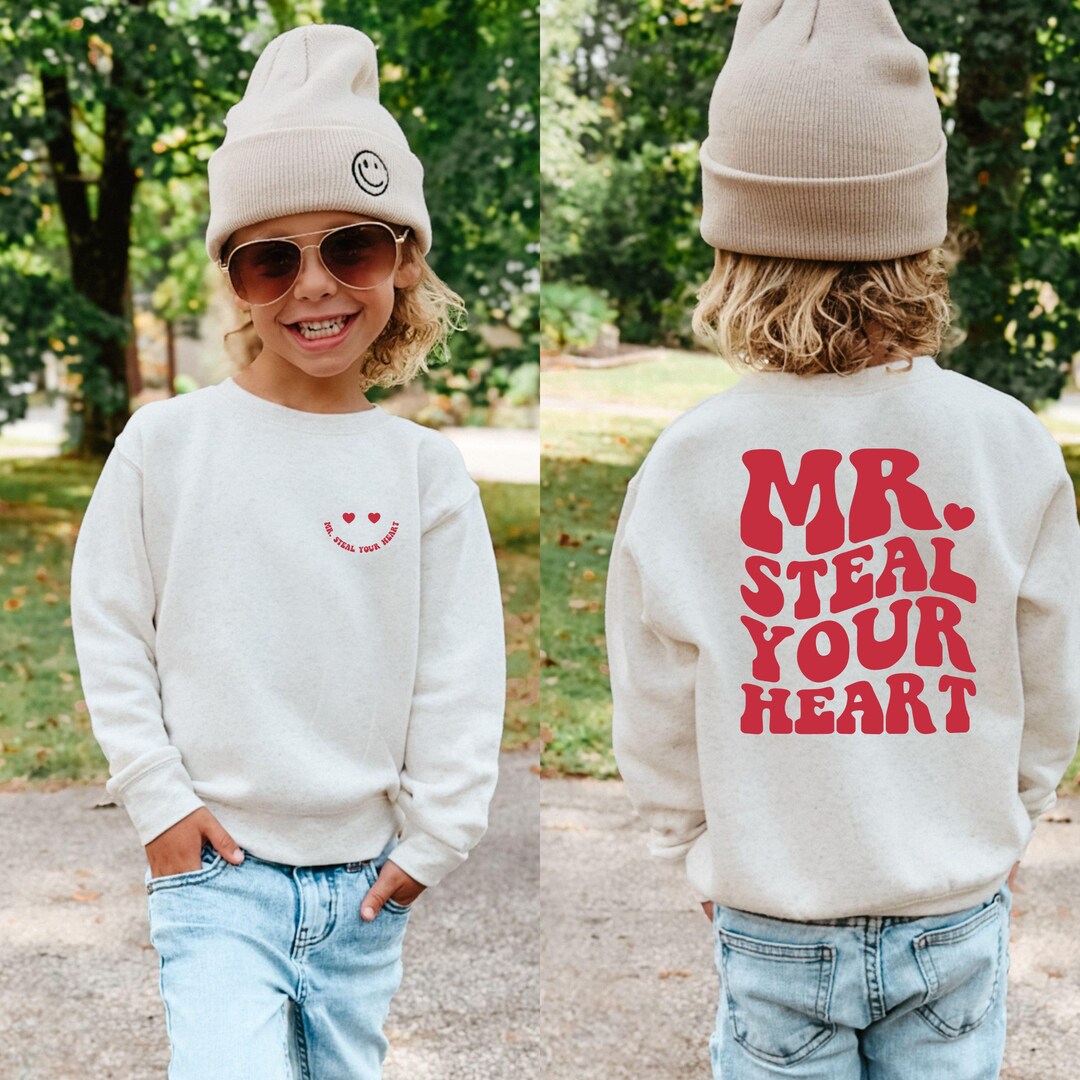 Mr Steal Your Heart Toddler Sweatshirt - Boys Valentine Outfit - Etsy