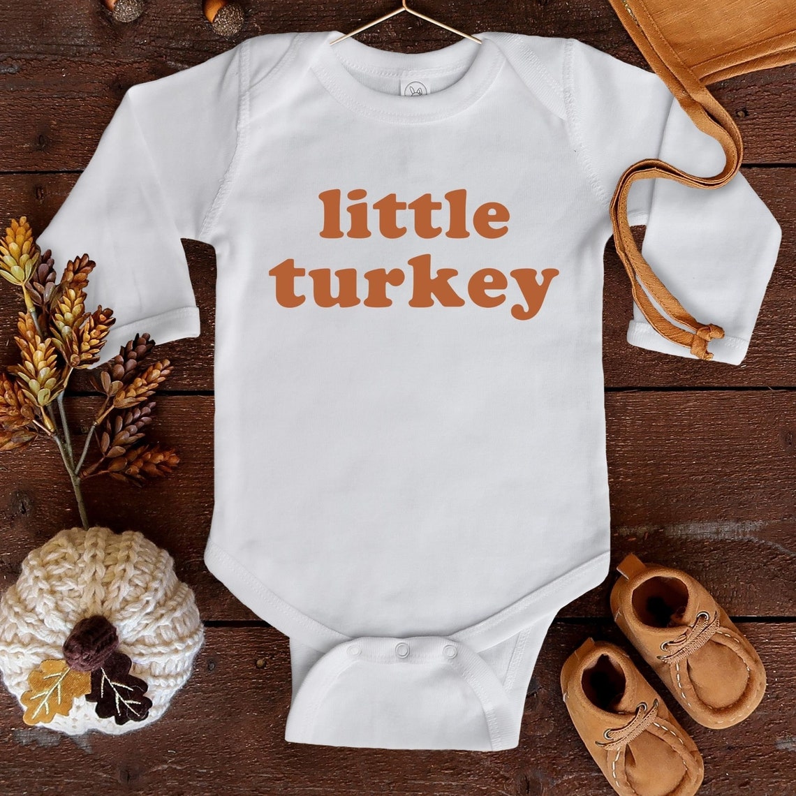 Little Turkey Baby Outfit Thanksgiving Baby Outfit Long - Etsy