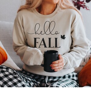 Hello Fall Sweatshirt, Cute Fall Shirts Women, Hello Fall Sweater ...