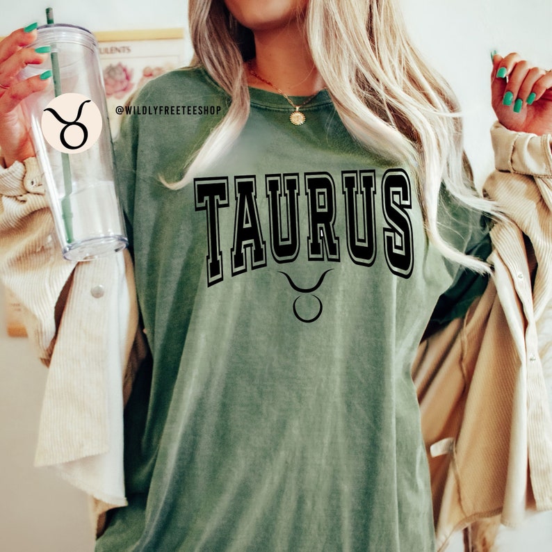 Comfort Colors® Taurus Shirt: Zodiac Astrology Tee, May Birthday Gift ...