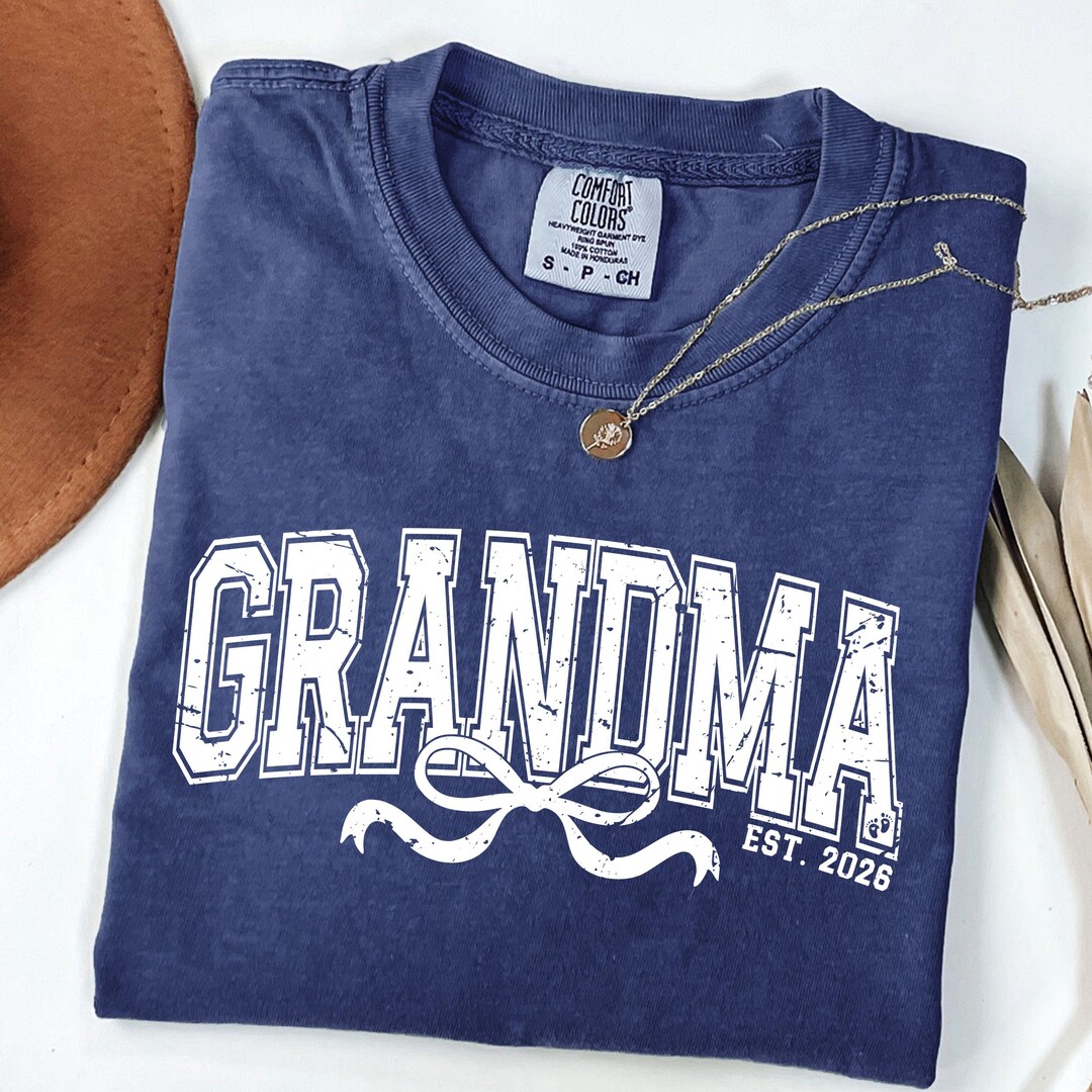 Personalized Grandma Est. Comfort Colors® T-shirt, New Grandma Gift - Etsy