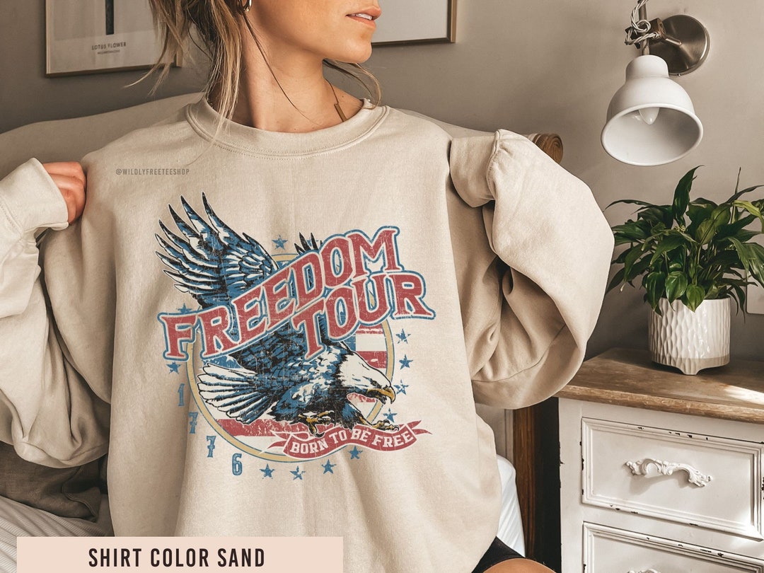 Vintage Style Freedom Tour America Sweatshirt, July 4th Sweatshirt ...
