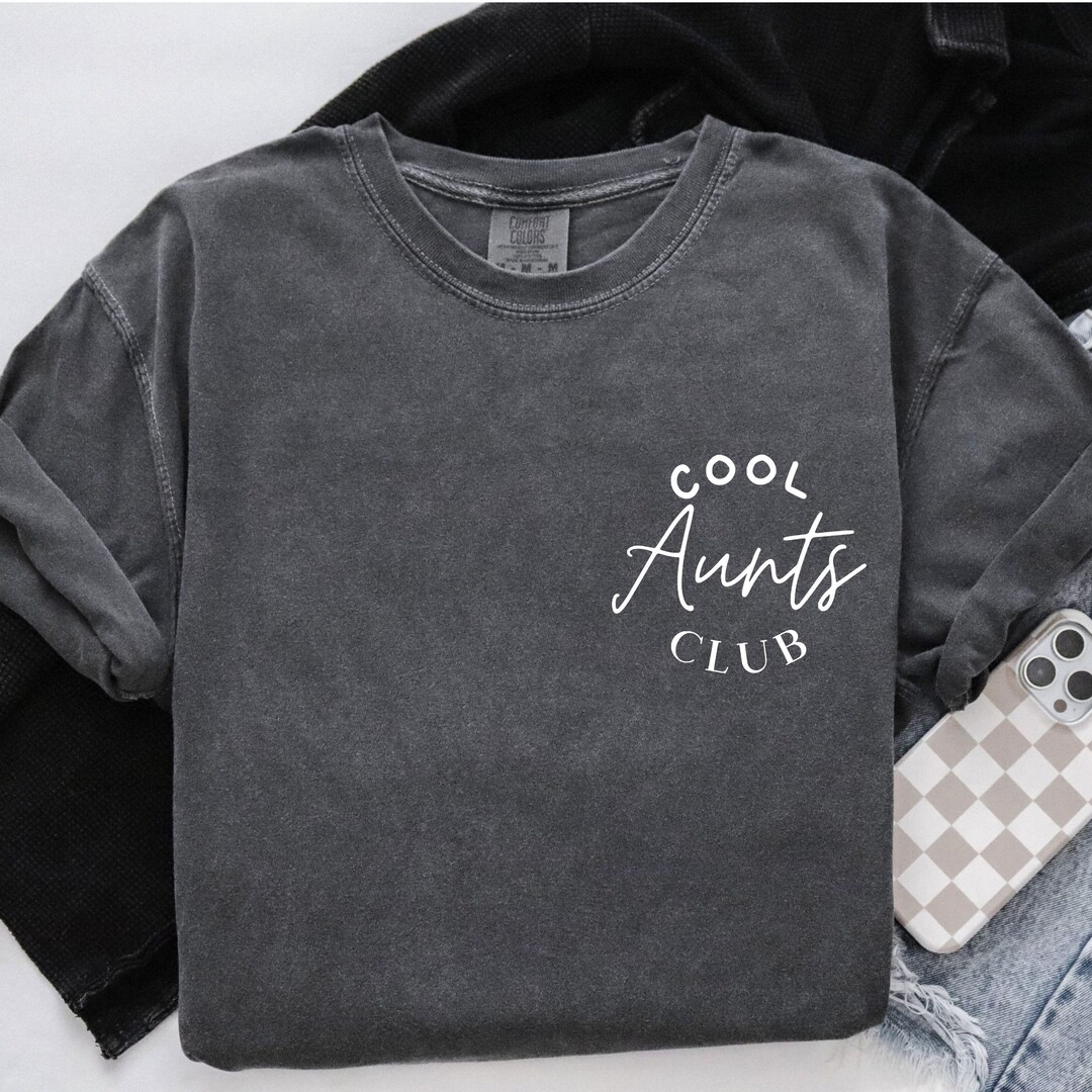 Comfort Colors® Cool Aunts Club Shirt, Trendy Aunt T-shirt, Retro Aunt ...